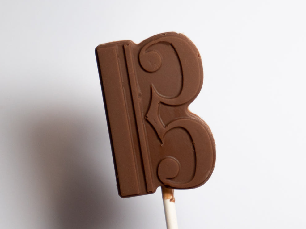 Musical Notes Belgian Milk Chocolate Lollipops x 4 C clef – RadChocs