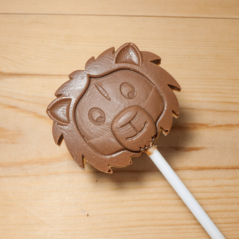Lion Safari Animal Belgian Milk Chocolate Lollipops x 4 – RadChocs